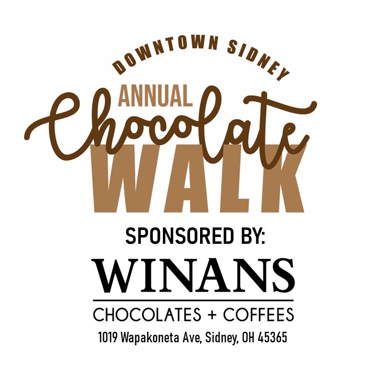 Chocolate walk logo with sponsor – Revitalizing Downtown Sidney!
